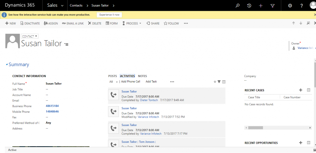 Dynamics 365 Phone Call | Dynamics 365 Phone Redial Customization