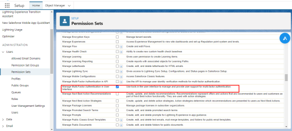 Salesforce Multi-Factor Authentication (MFA)