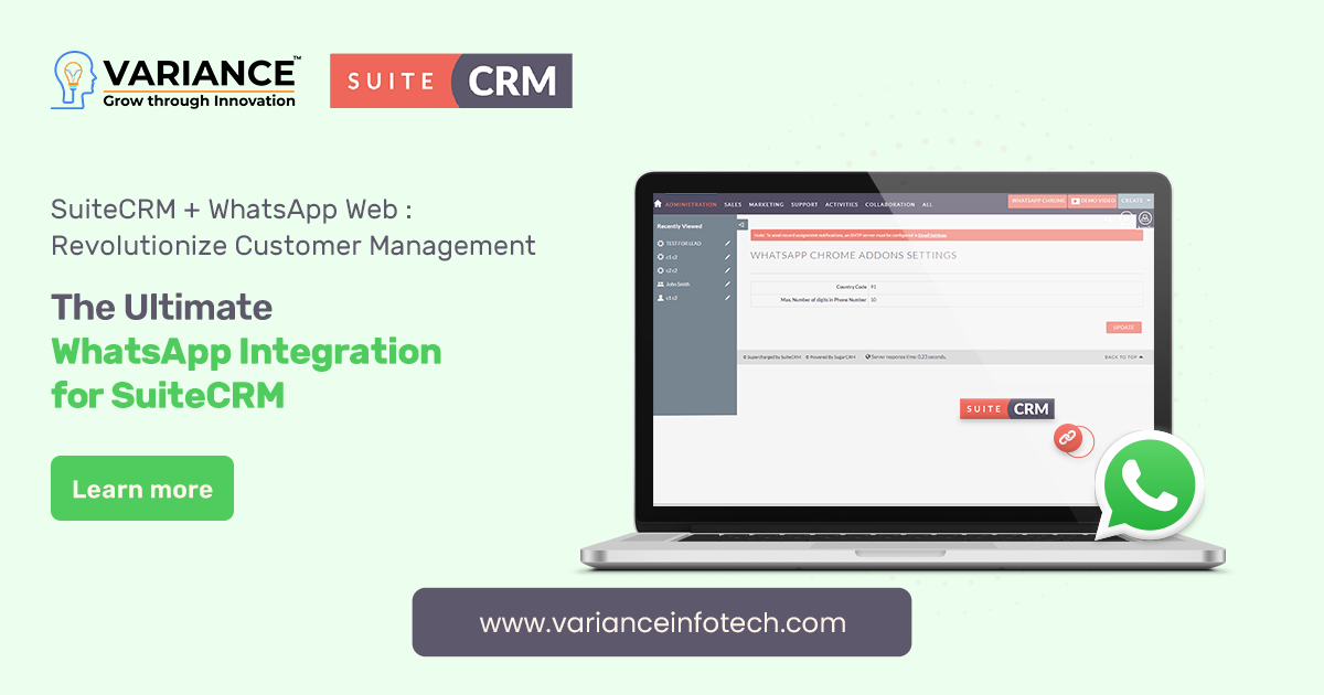 How to Integrate WhatsApp & SuiteCRM | Quick guide for Addon